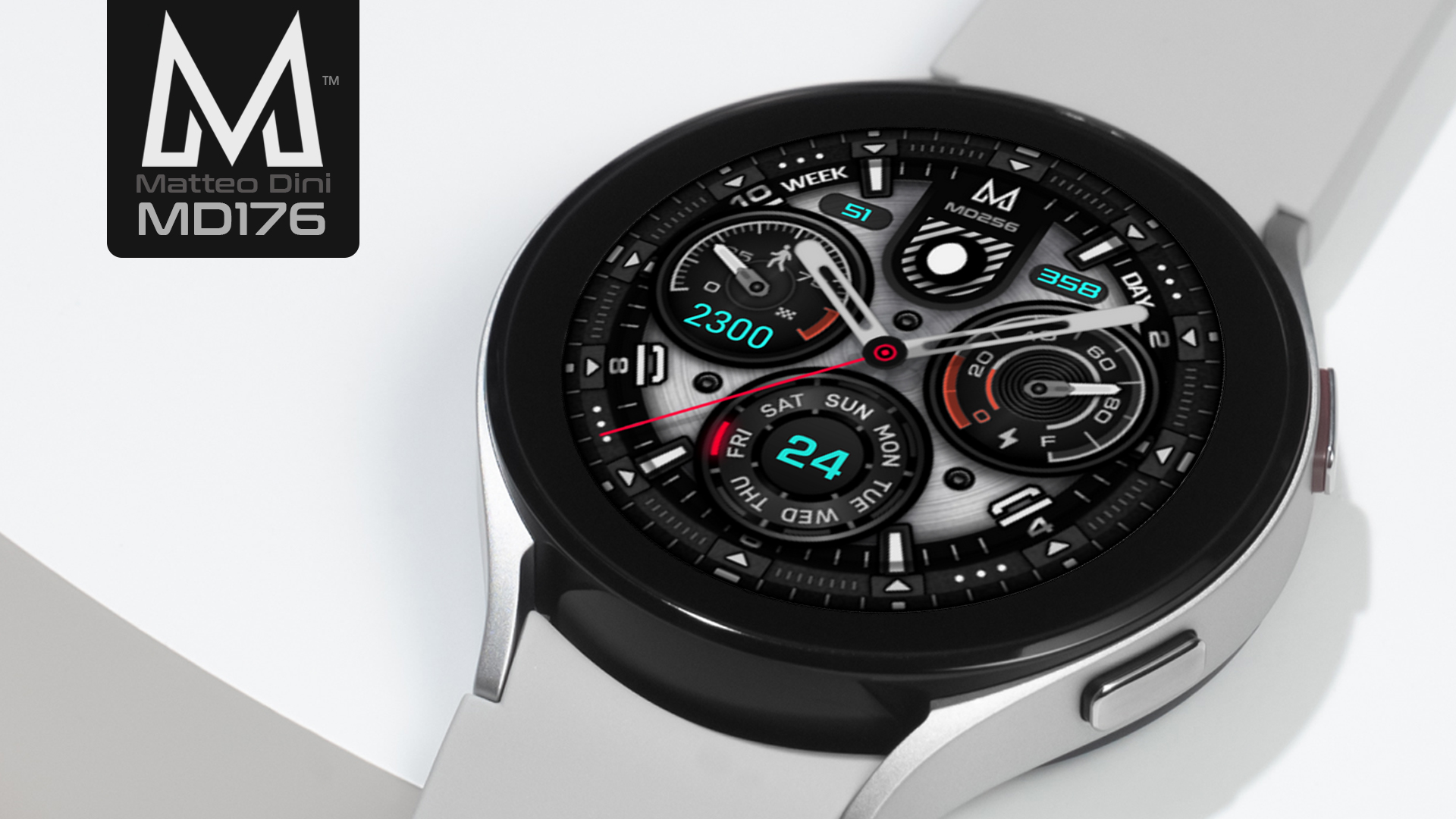 MD256 - Analog Watch Face - Matteo Dini MD Wear OS Tizen
