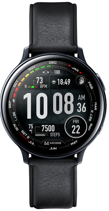 MD234 - Hybrid Digital Watch Face - Matteo Dini MD Wear OS Tizen