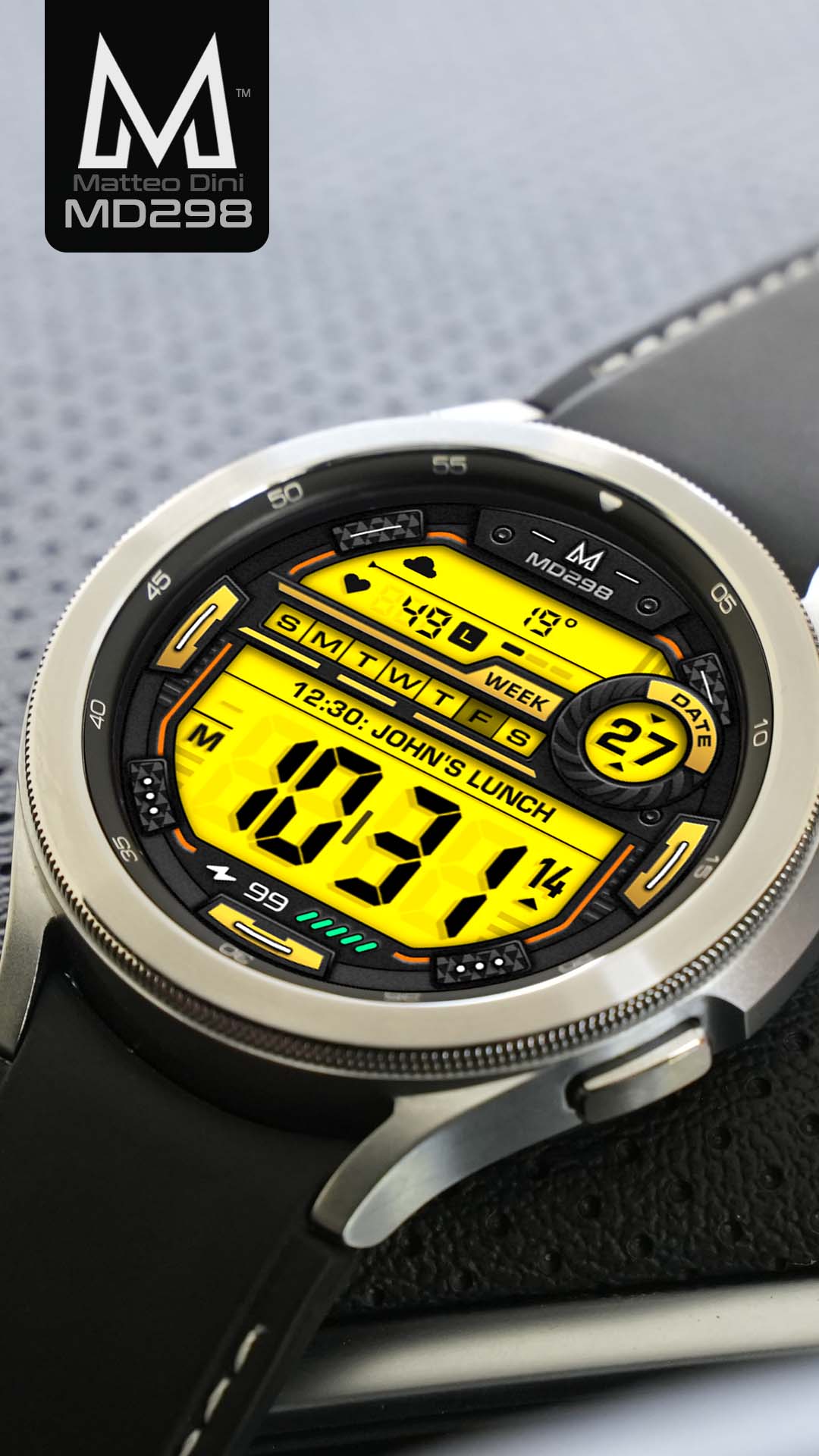 MD298: Digital watch face - Matteo Dini MD Wear OS Tizen