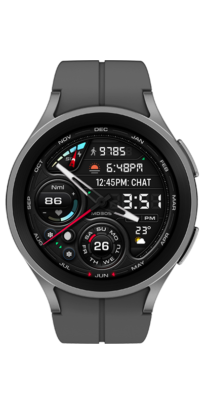 MD319 Analog Watch Face - Matteo Dini MD Wear OS Tizen