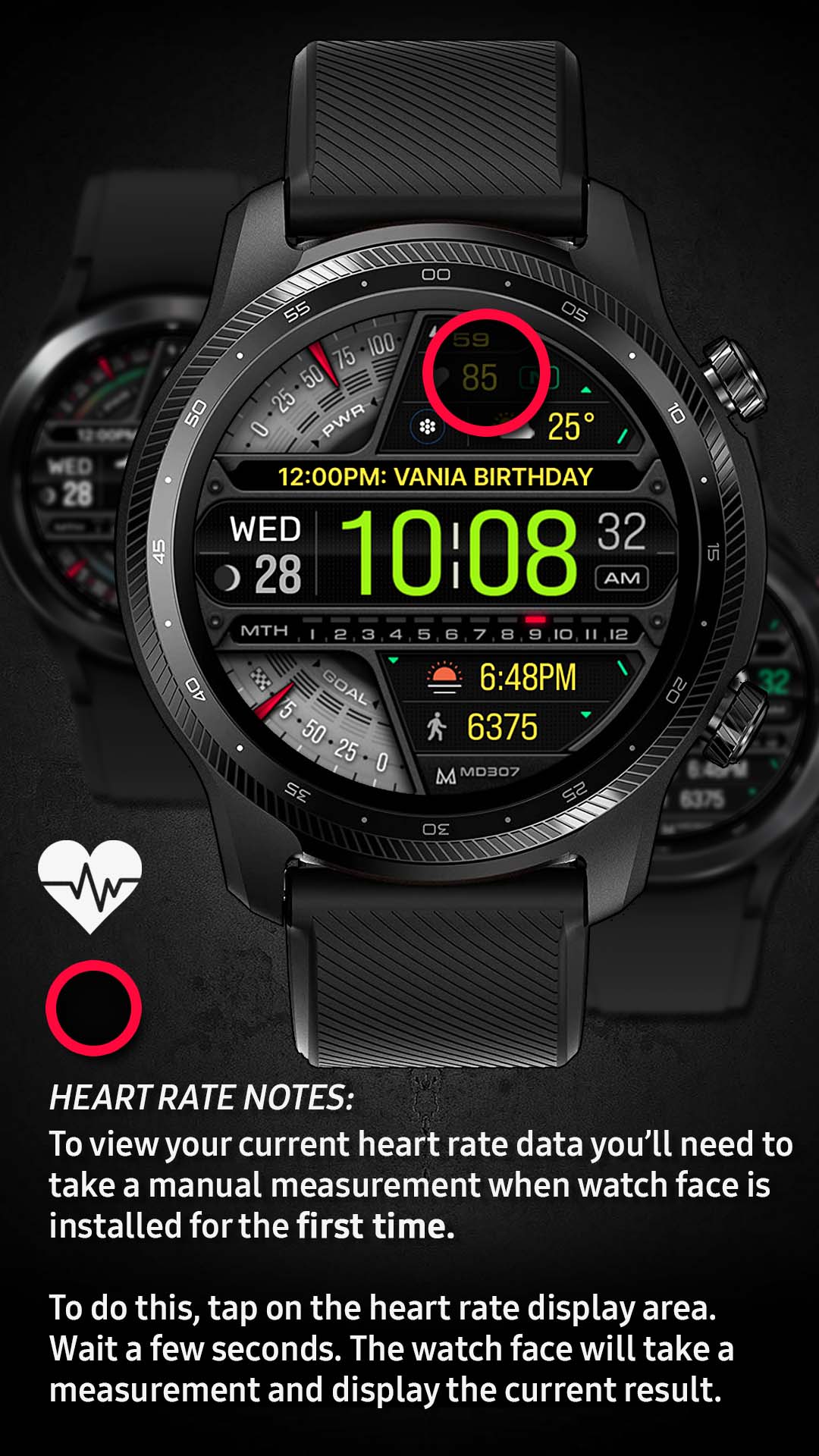 MD307: Digital watch face - Matteo Dini MD Wear OS Tizen