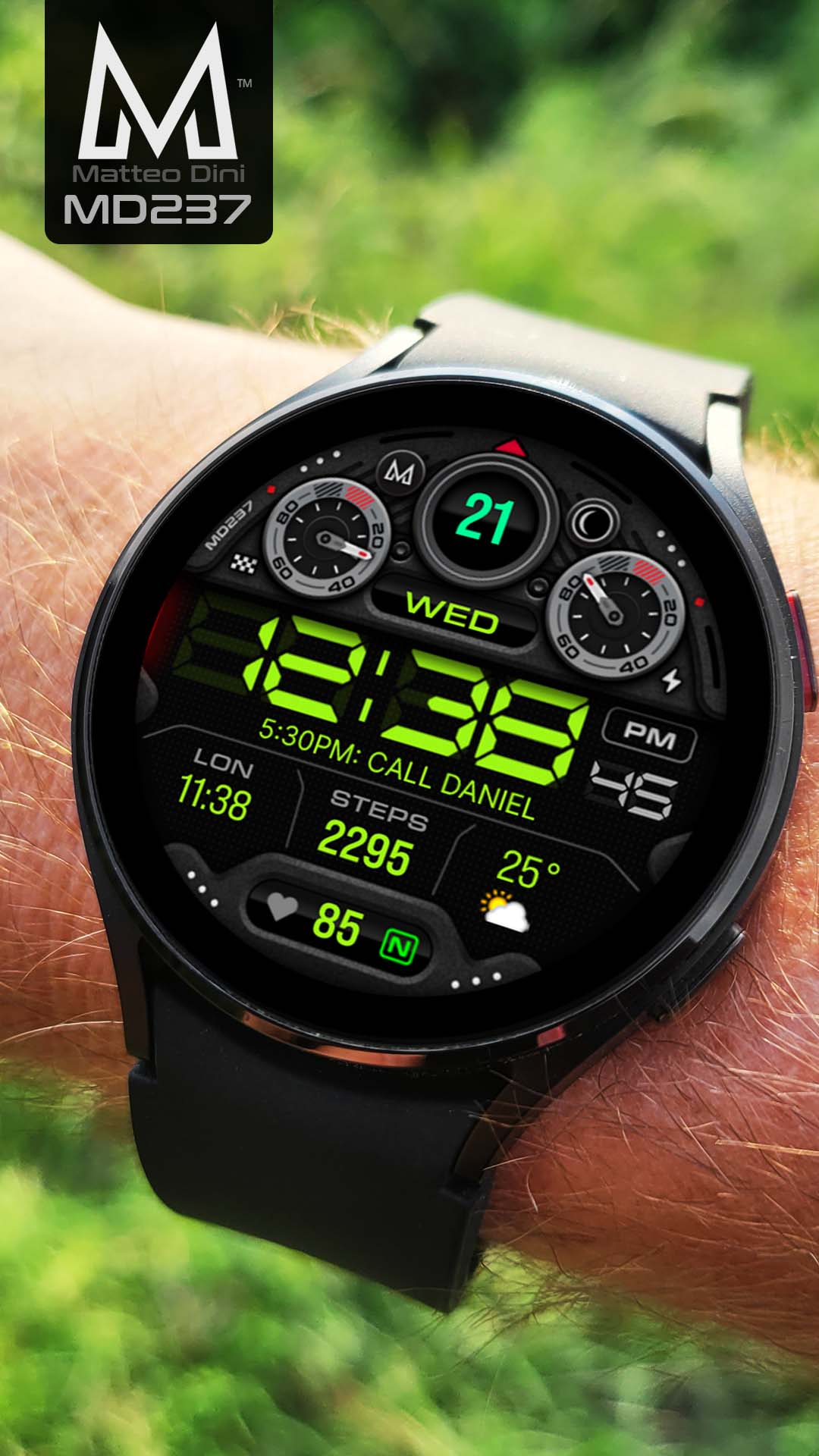 MD237 Digital watch face - Matteo Dini MD Wear OS Tizen