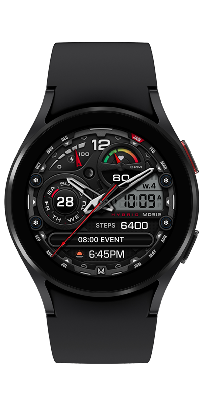 MD317 Digital Watch Face - Matteo Dini MD Wear OS Tizen